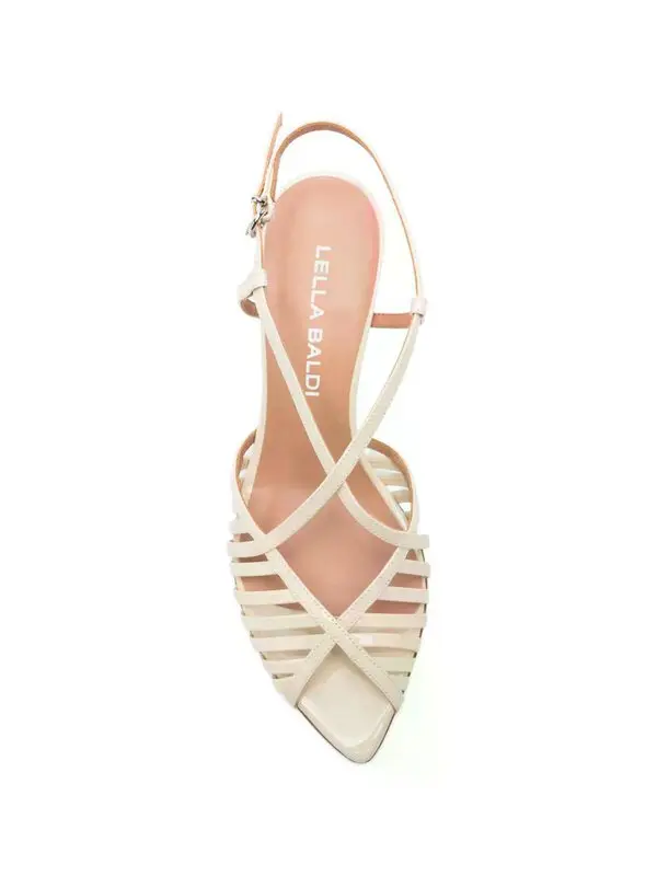 LELLA BALDI Criss-cross Strap Sandals - Neutrals