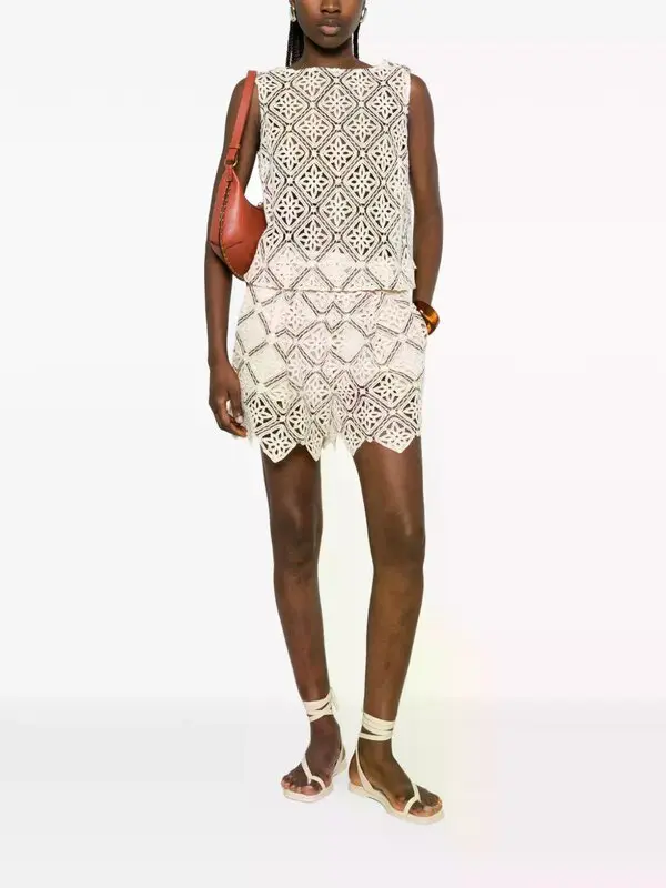 Herno Geometric Crochet Top