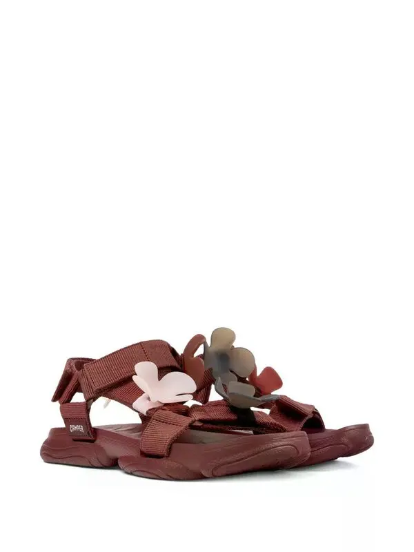 Camper Karst Flower-detail Sandals - Red
