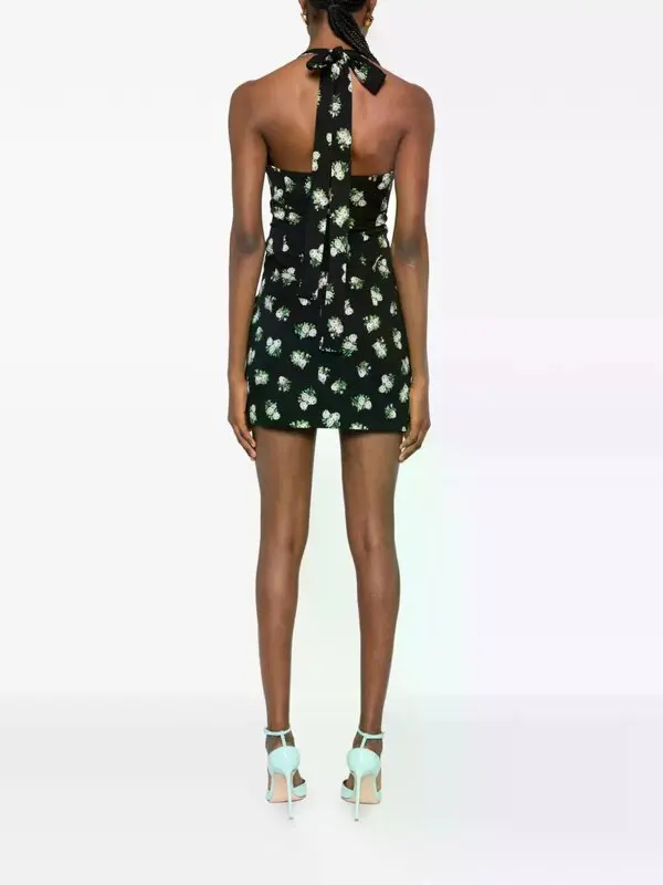 Dolce & Gabbana Halterneck Floral Mini Dress
