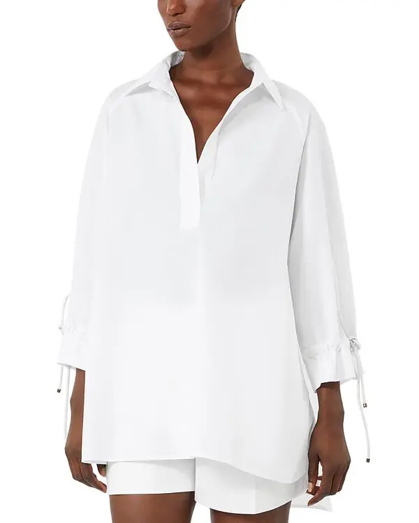 Max Mara Mxmadorni Oversized Blouse - Optical White
