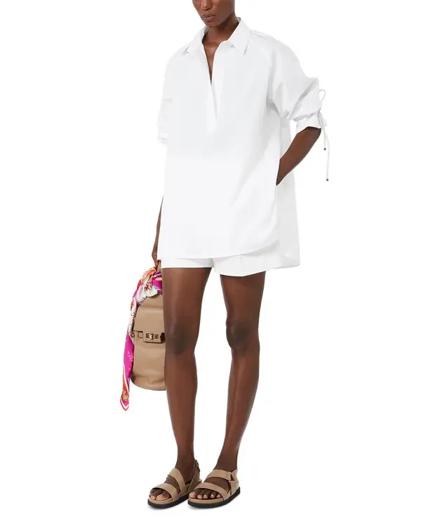 Max Mara Mxmadorni Oversized Blouse - Optical White