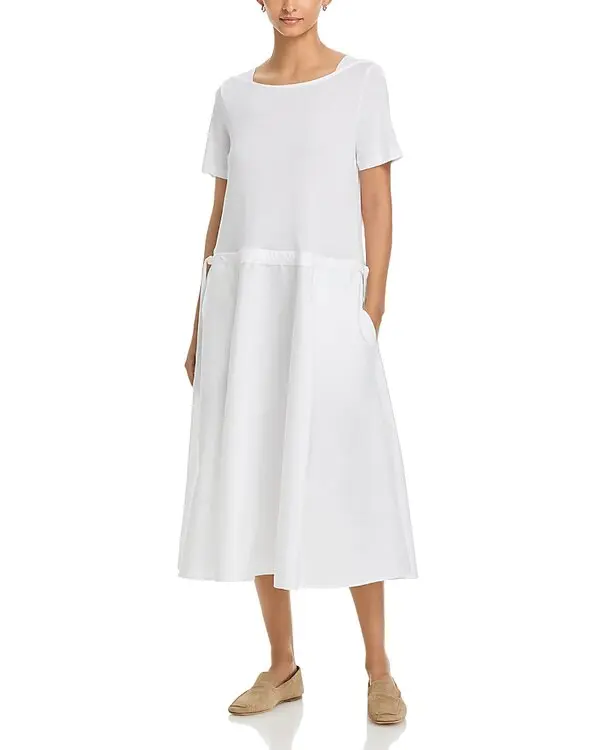 Herno Poplin Shift Dress - White