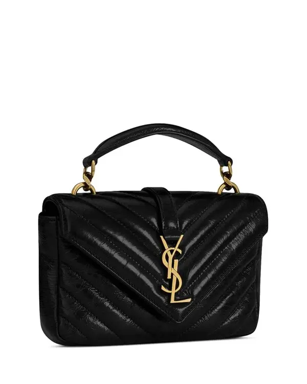 Saint Laurent College Mini Chain Bag - Black