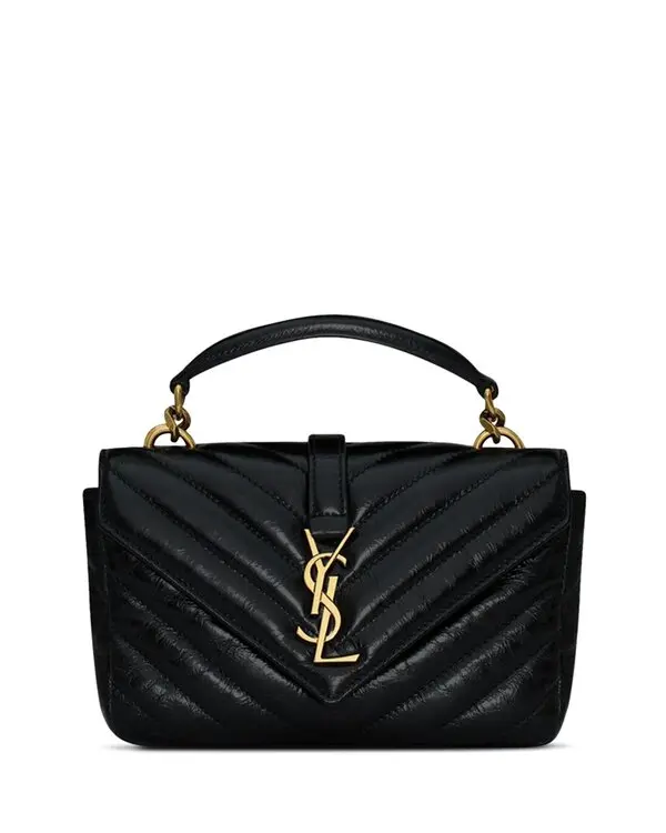Saint Laurent College Mini Chain Bag - Black