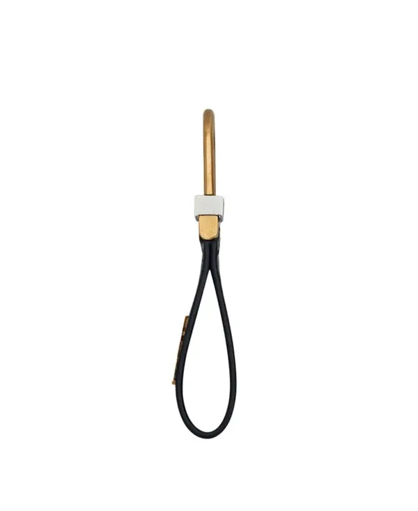 Saint Laurent Tiny Cassandre Keyring - Black
