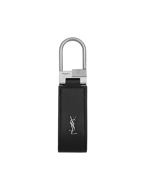 Saint Laurent Tiny Cassandre Keyring - Silver