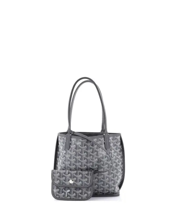Goyard Mini Anjou Reversible Tote Coated Canvas - Gray