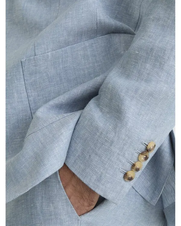 REISS Tailored Fit Linen Twill Blazer