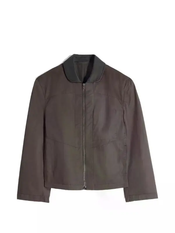 LEMAIRE Leather-collar Twill Jacket