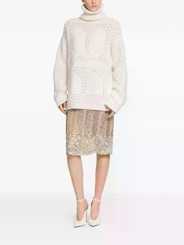 Elie Saab Ribbed-knit Turtleneck Sweater