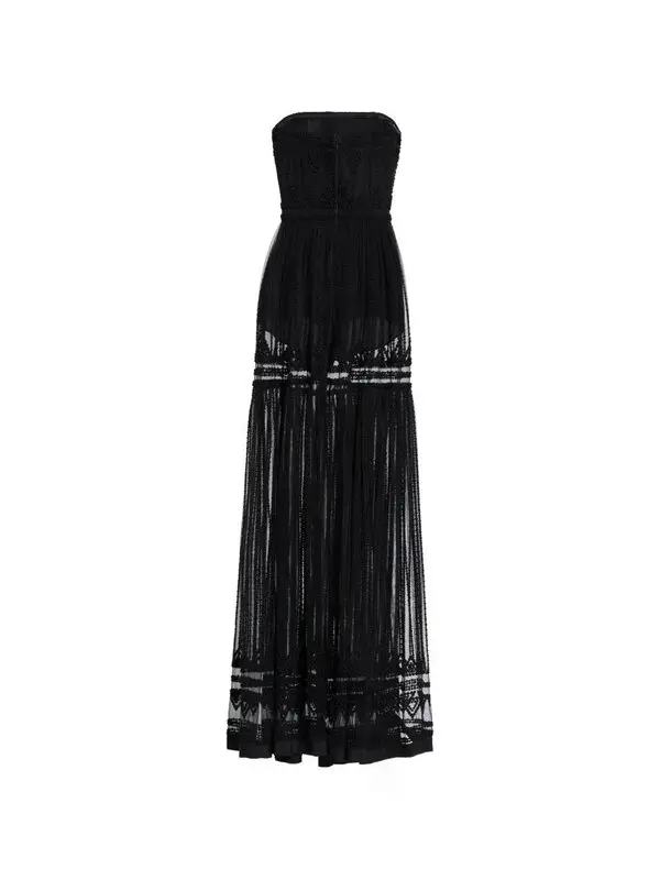 Elie Saab Strapless Maxi Dress