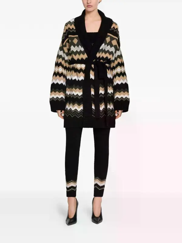 Elie Saab Stud-embellished Shawl Collar Cardigan