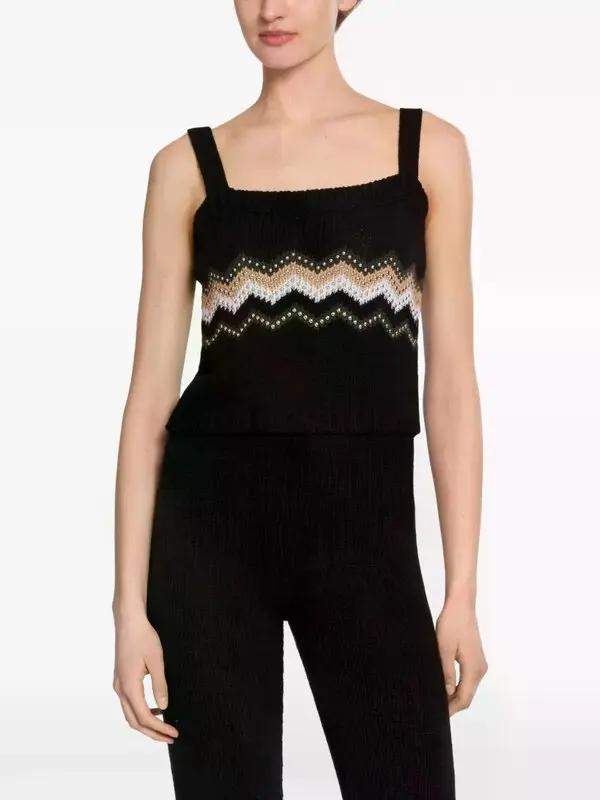 Elie Saab Stud-embellished Knit Top