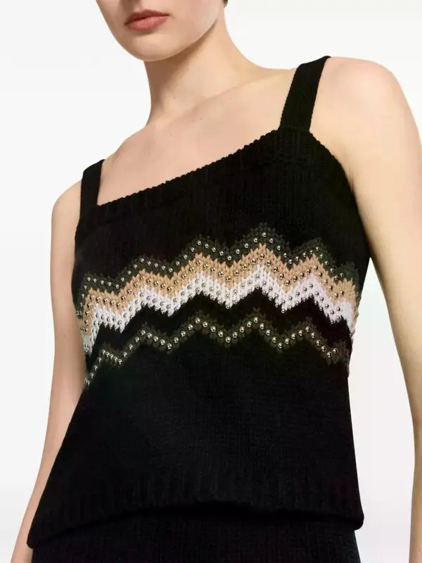 Elie Saab Stud-embellished Knit Top