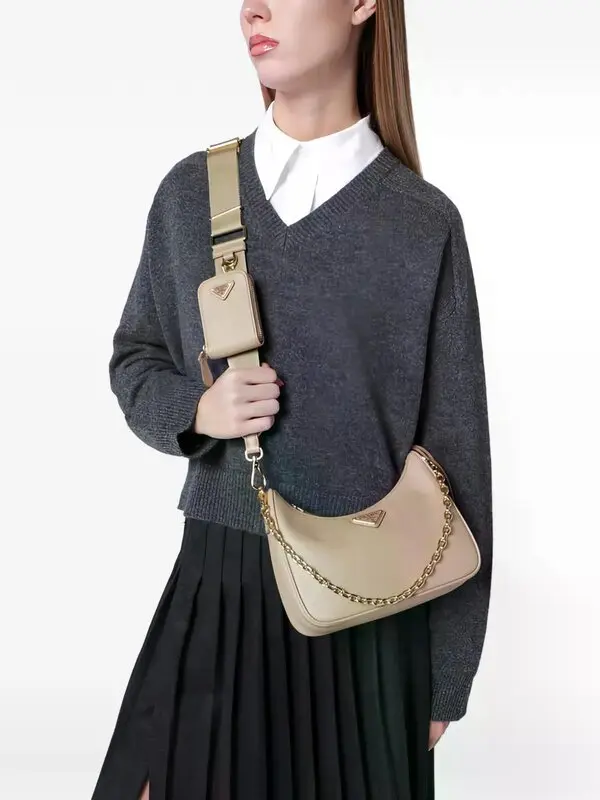 Prada Chain Cross Body Bag With Pouch