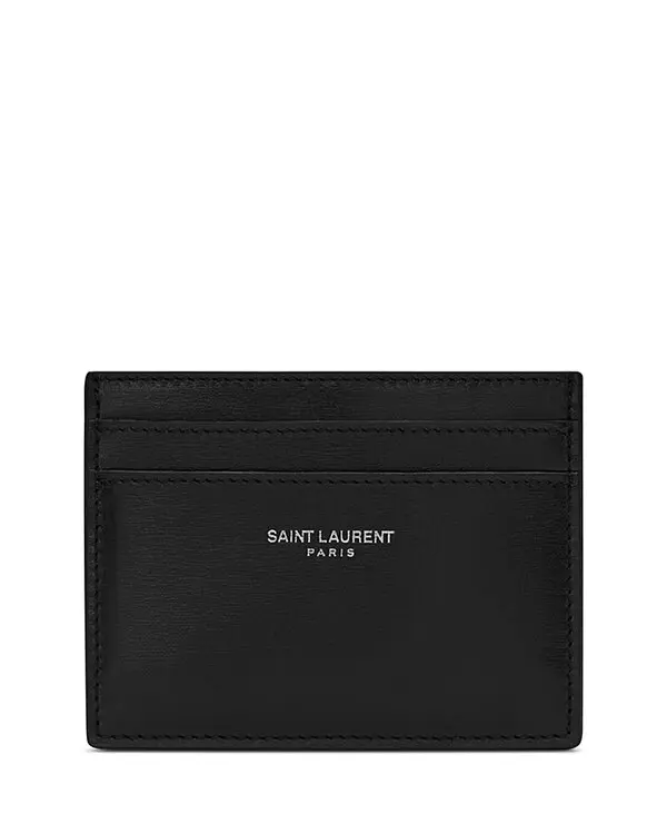 Saint Laurent Paris Credit Card Case - Black