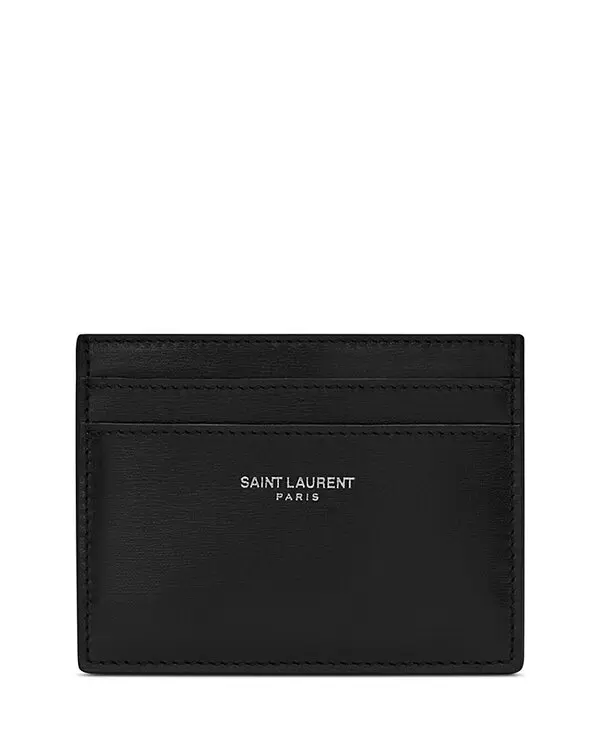 Saint Laurent Paris Credit Card Case - Black