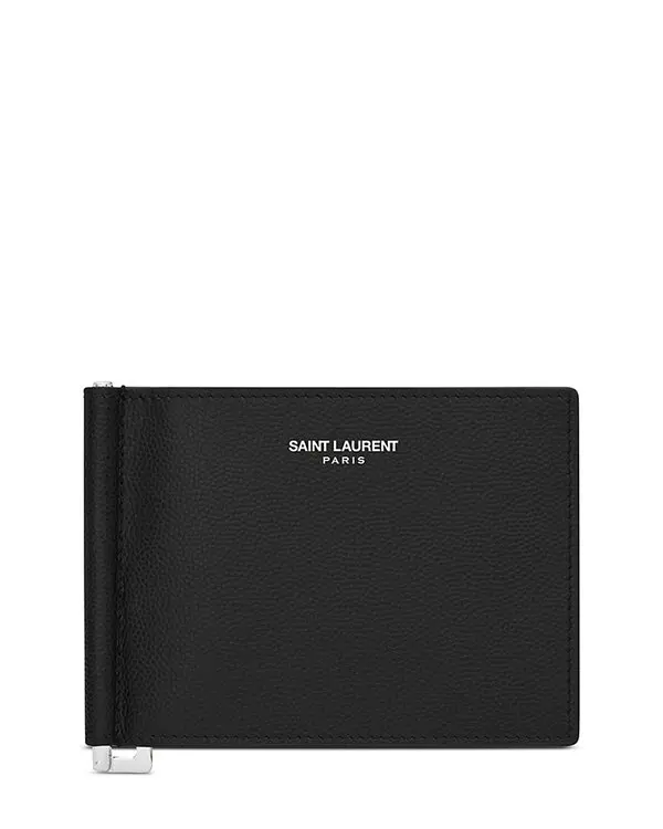 Saint Laurent Paris Bill Clip Wallet - Black