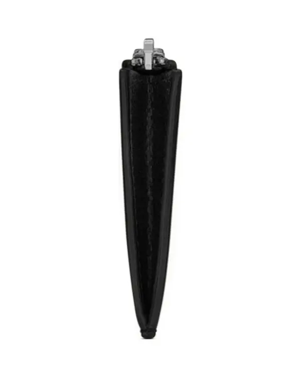Saint Laurent Paris Fragments Zipped Card Case - Black