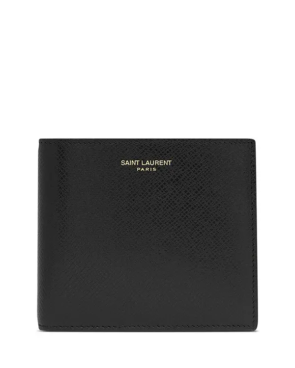 Saint Laurent Paris East/west Wallet - Black/gold