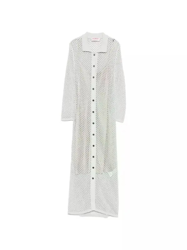 Iceberg Collared Buttoned Maxi Dress - Grey
