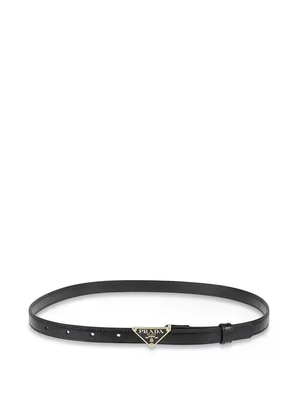 Prada Saffiano Leather Belt With Logo - Black