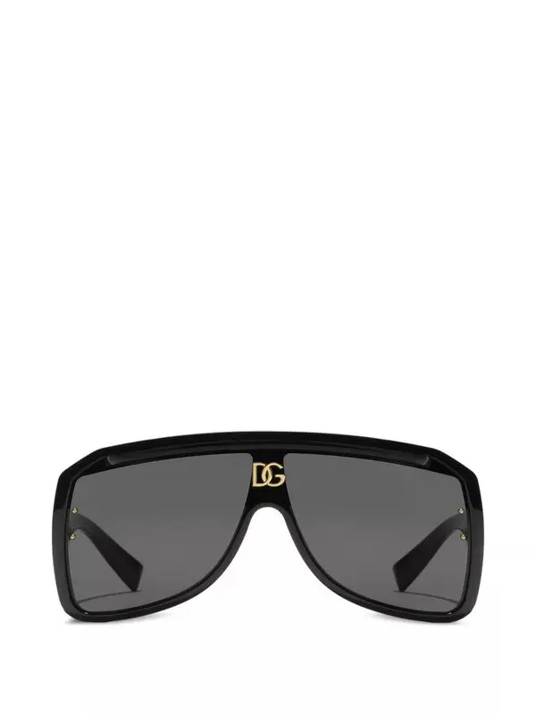 Dolce & Gabbana Geometric Frame Sunglasses With Logo Plaque