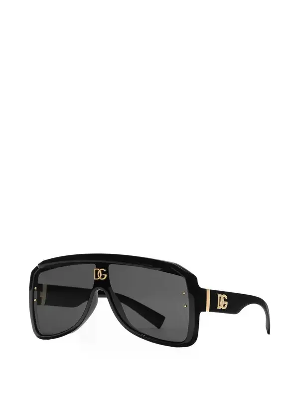 Dolce & Gabbana Geometric Frame Sunglasses With Logo Plaque