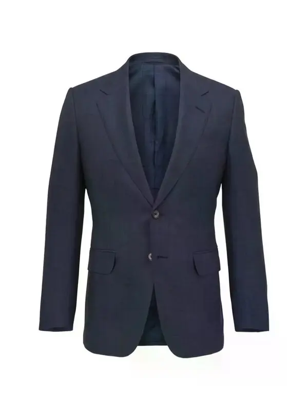 Zegna Checked Single-breasted Suit - Blue