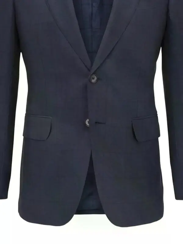Zegna Checked Single-breasted Suit - Blue