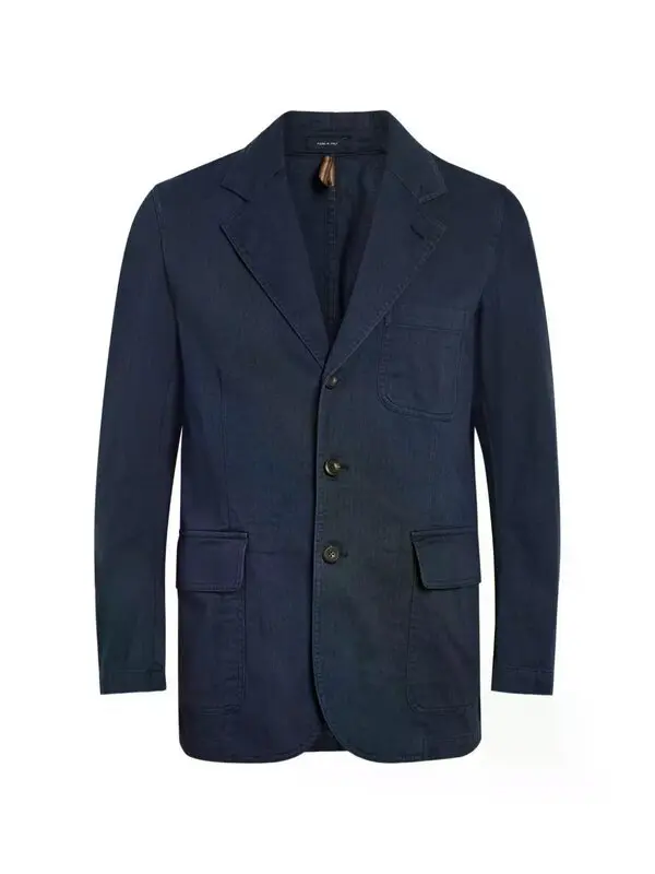 DRAKE'S Herringbone Pocket Blazer