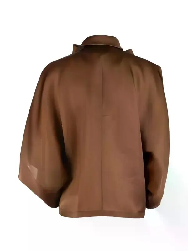 Alberta Ferretti Pussy-bow Batwing-sleeve Blouse