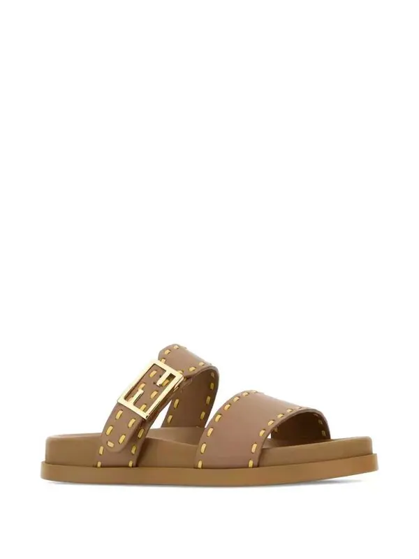 Fendi Buckle Detail Slippers