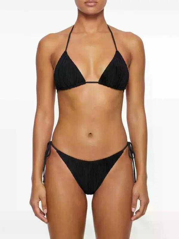 ALLIS BEACHWEAR Triangle Plisse Tie-fastening Bikini