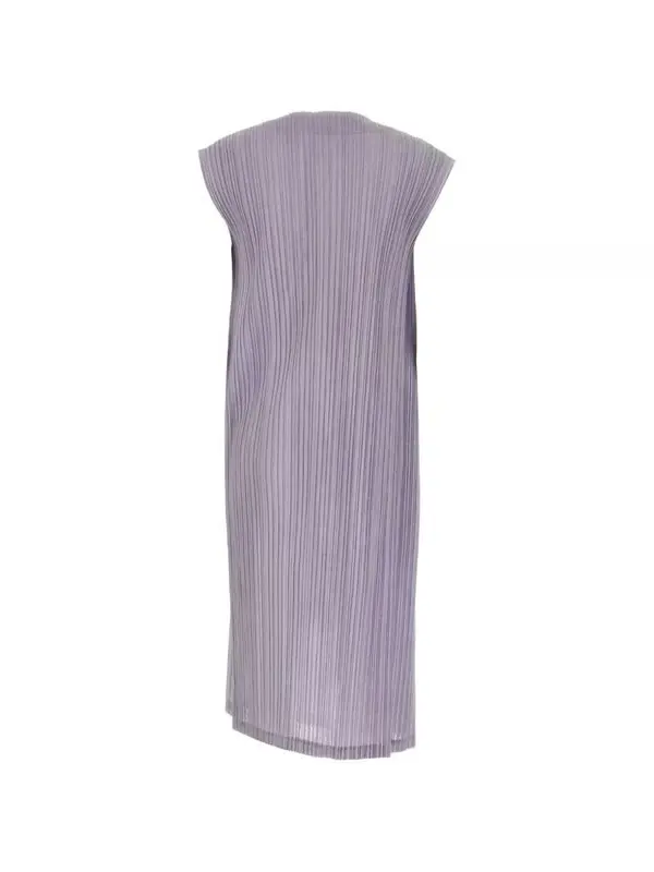 Issey Miyake Pleated Midi Dress - Purple