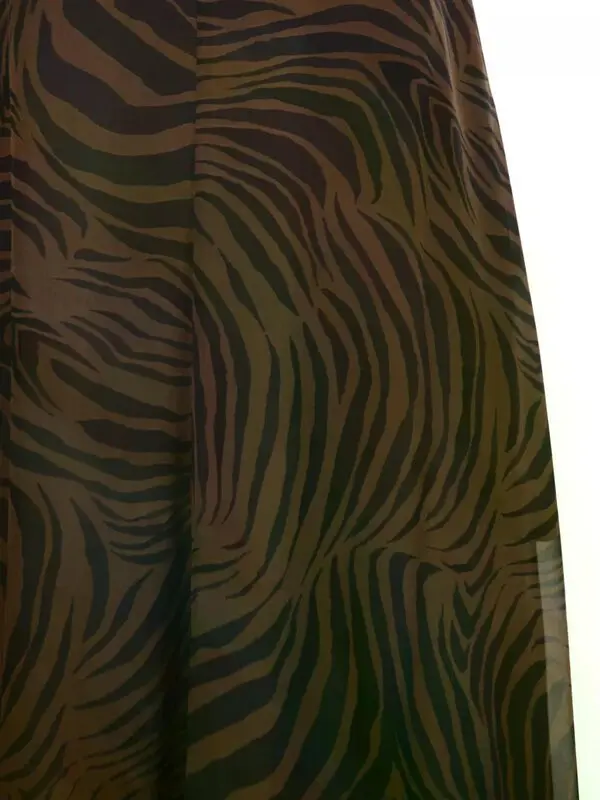 Max Mara Zebra-print Silk Maxi Dress