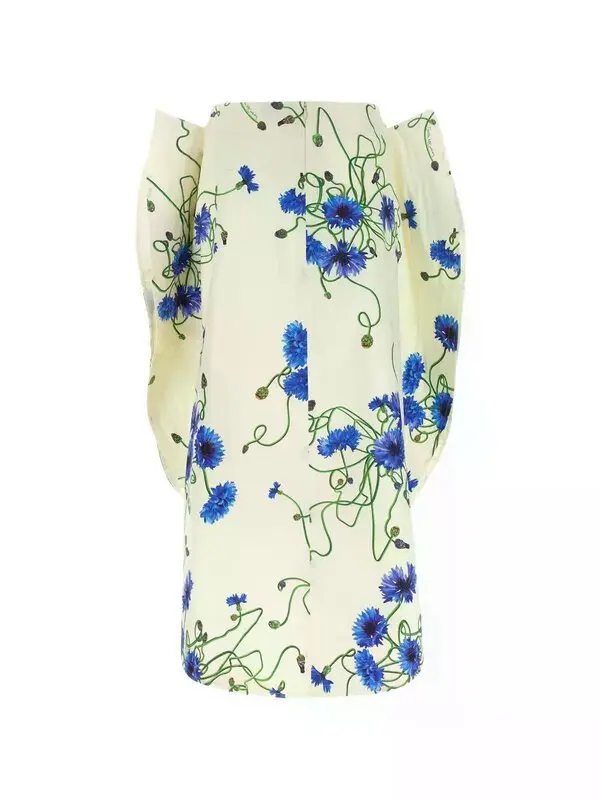 Stella McCartney Floral Ruffled Midi Skirt