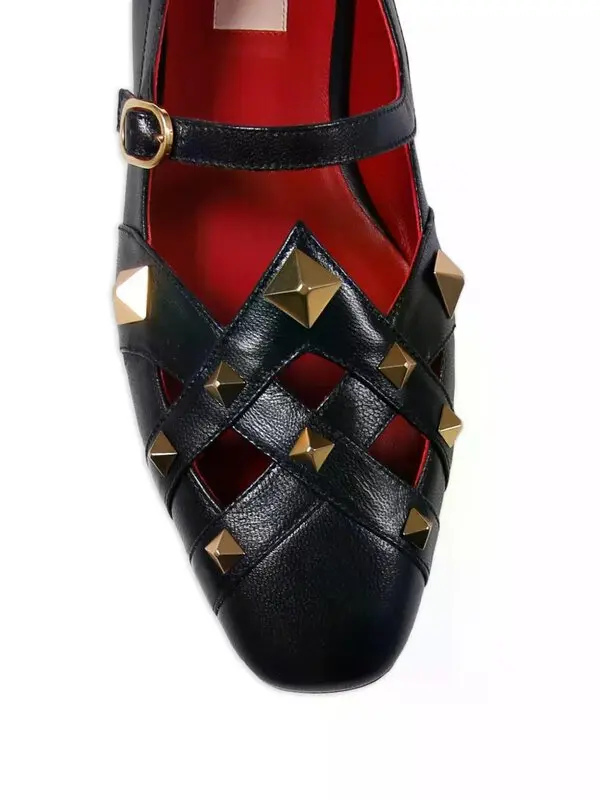 Valentino Garavani Studded Strappy Ballet Flats