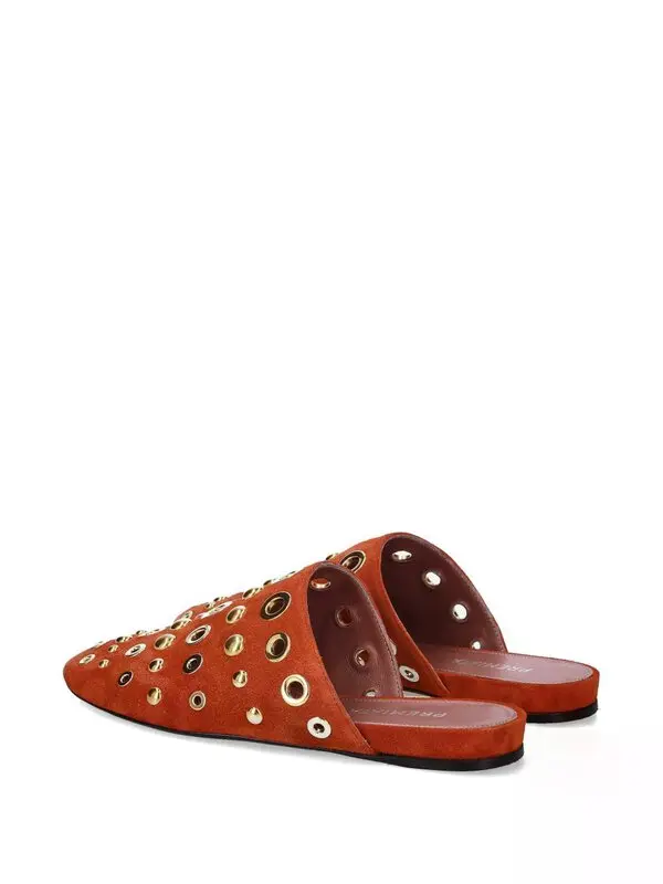 Premiata Eyelet Studded Mules - Orange
