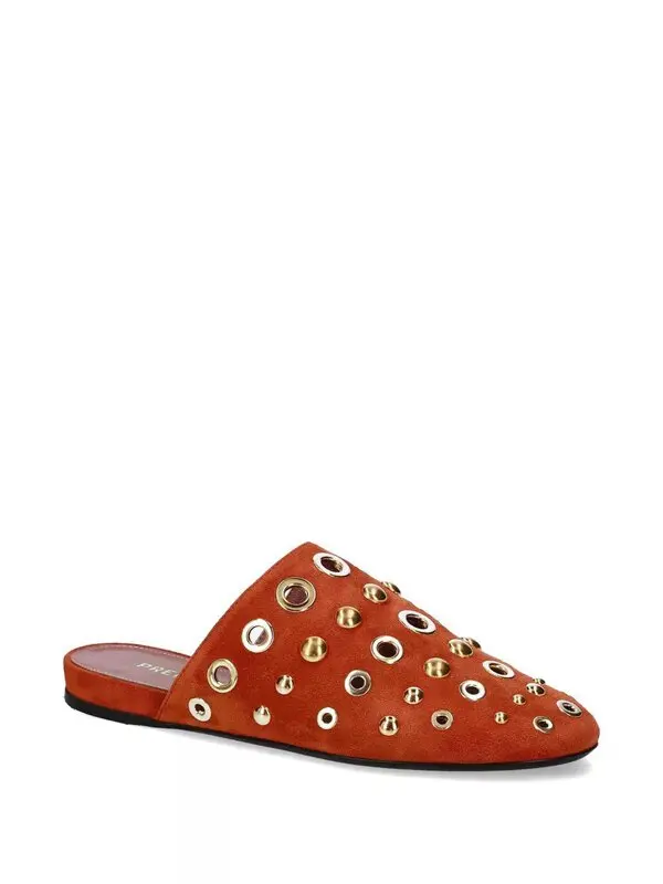 Premiata Eyelet Studded Mules - Orange