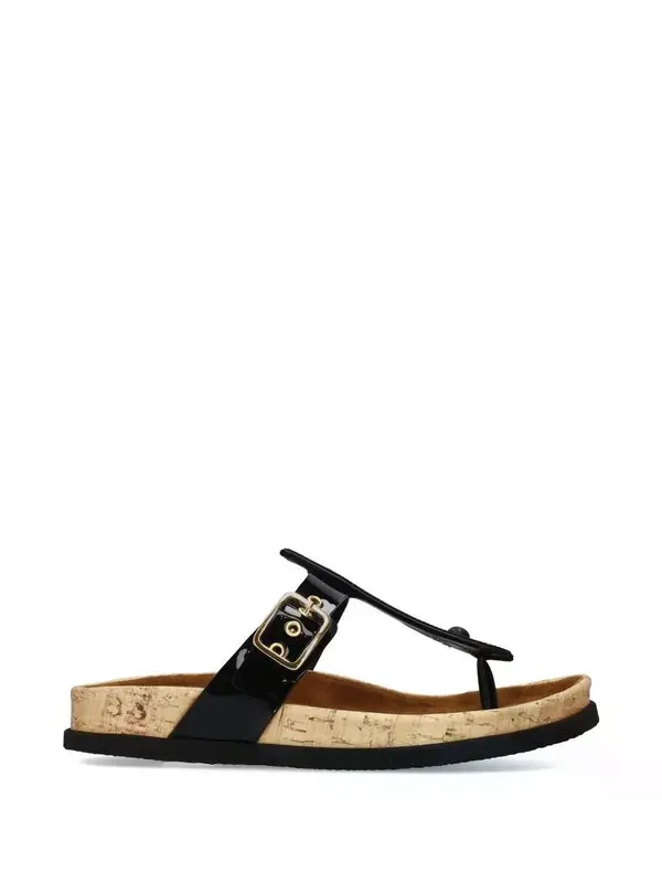 Premiata Buckle Strap Thong Sandals - Black