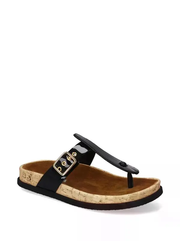 Premiata Buckle Strap Thong Sandals - Black