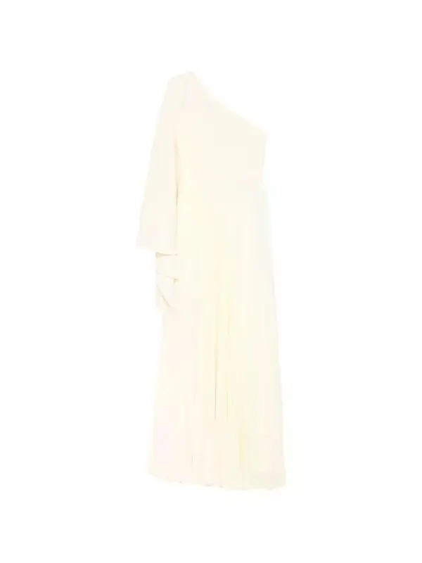Solace London Maci Pleated One-shoulder Maxi Dress