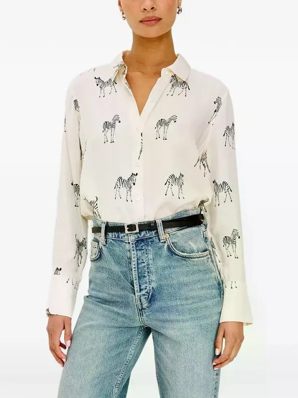 Rails Saige Zebra-print Buttoned Shirt