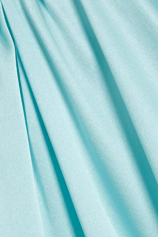 THE SEI Draped Silk-satin Maxi Dress