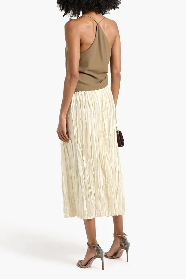 THE SEI Asymmetric Draped Crepe Top