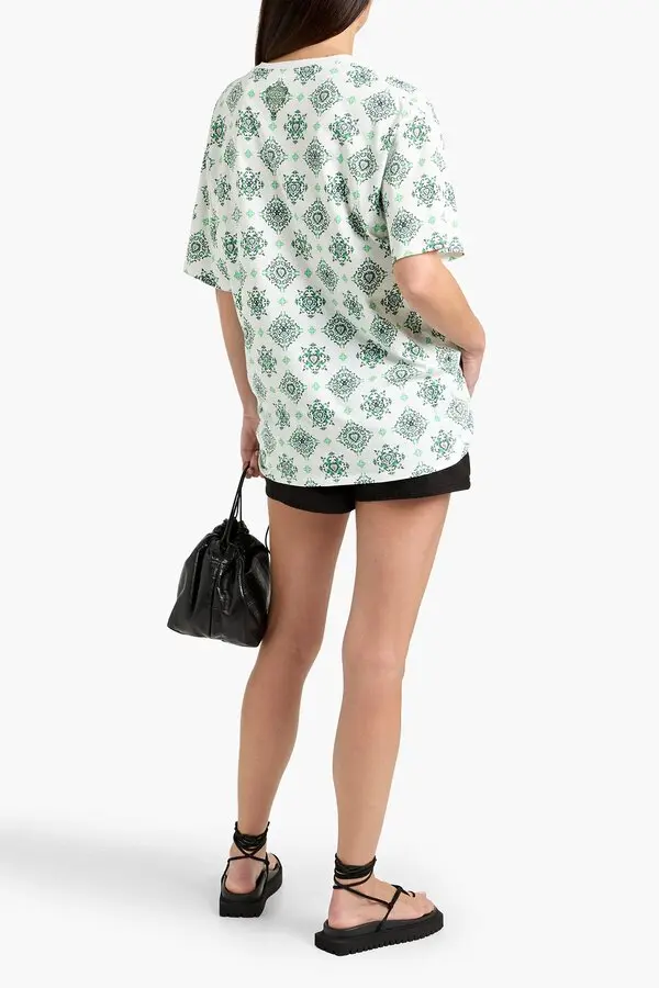 Camilla Crystal-embellished Printed Cotton-jersey T-shirt