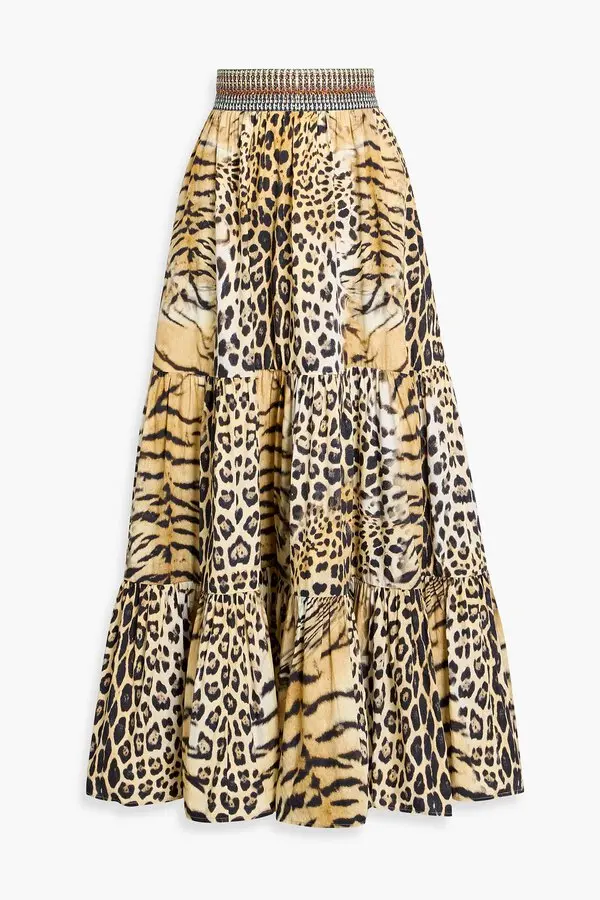 Camilla Crystal-embellished Leopard-print Maxi Skirt - Animal Print
