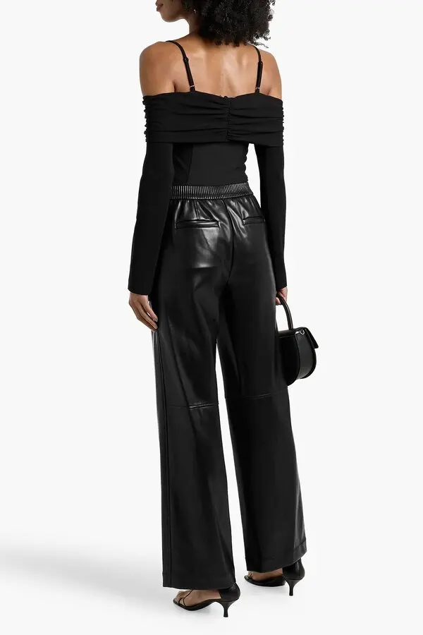 Simkhai Mackenzie Paneled Straight-leg Pants - Black